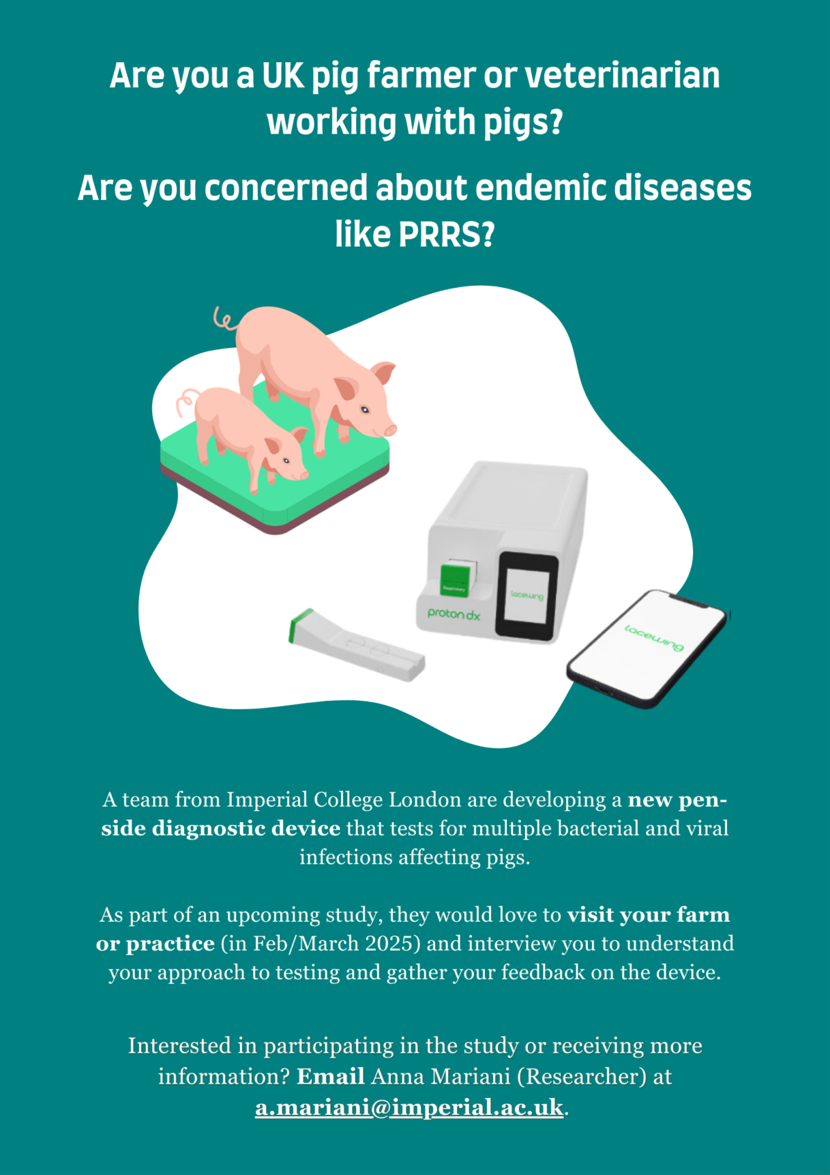 Help shape a new pen-side disease testing device for pigs - Pig World